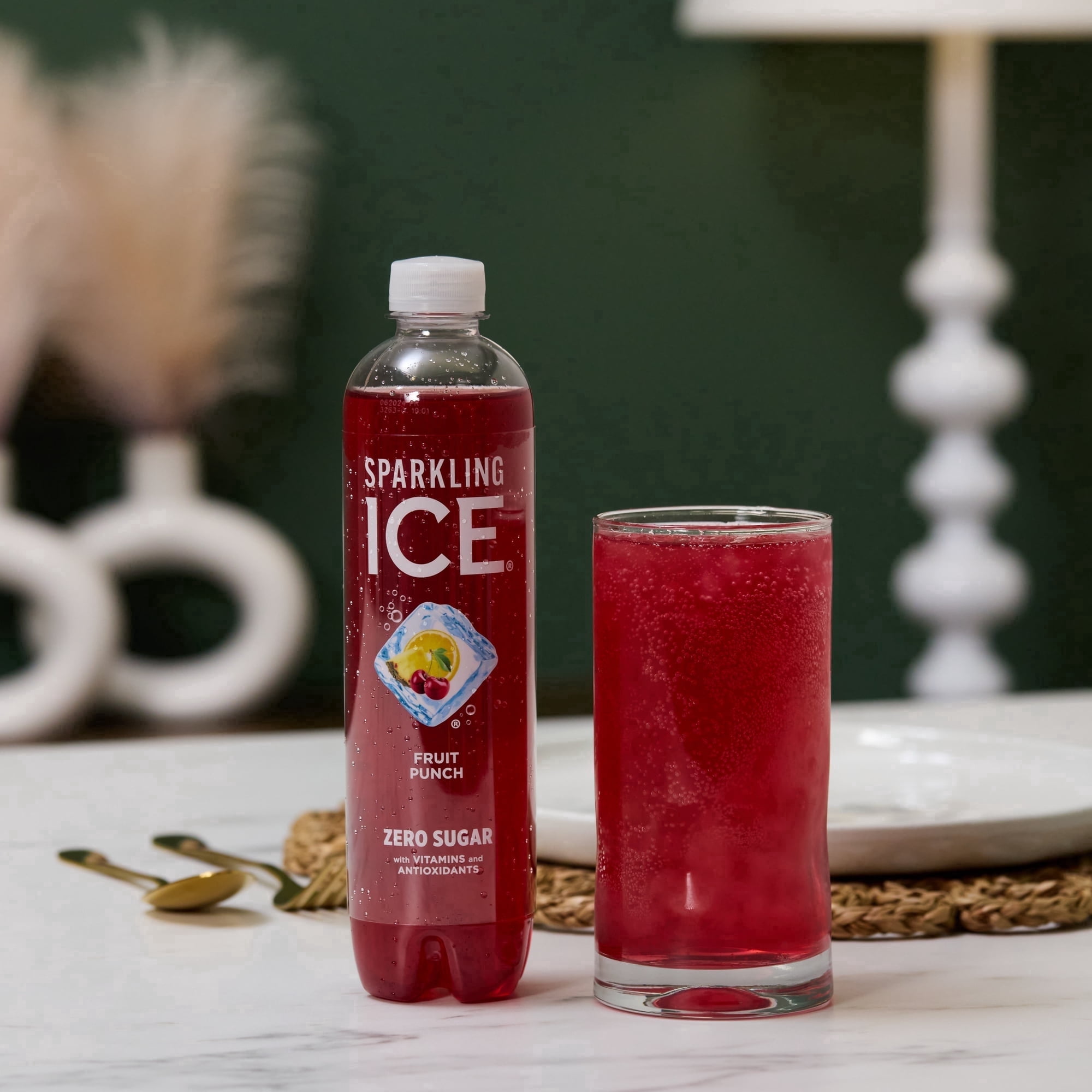 Sparkling Ice Naturally Flavored Sparkling Water, Fruit Punch 17 fl oz ...