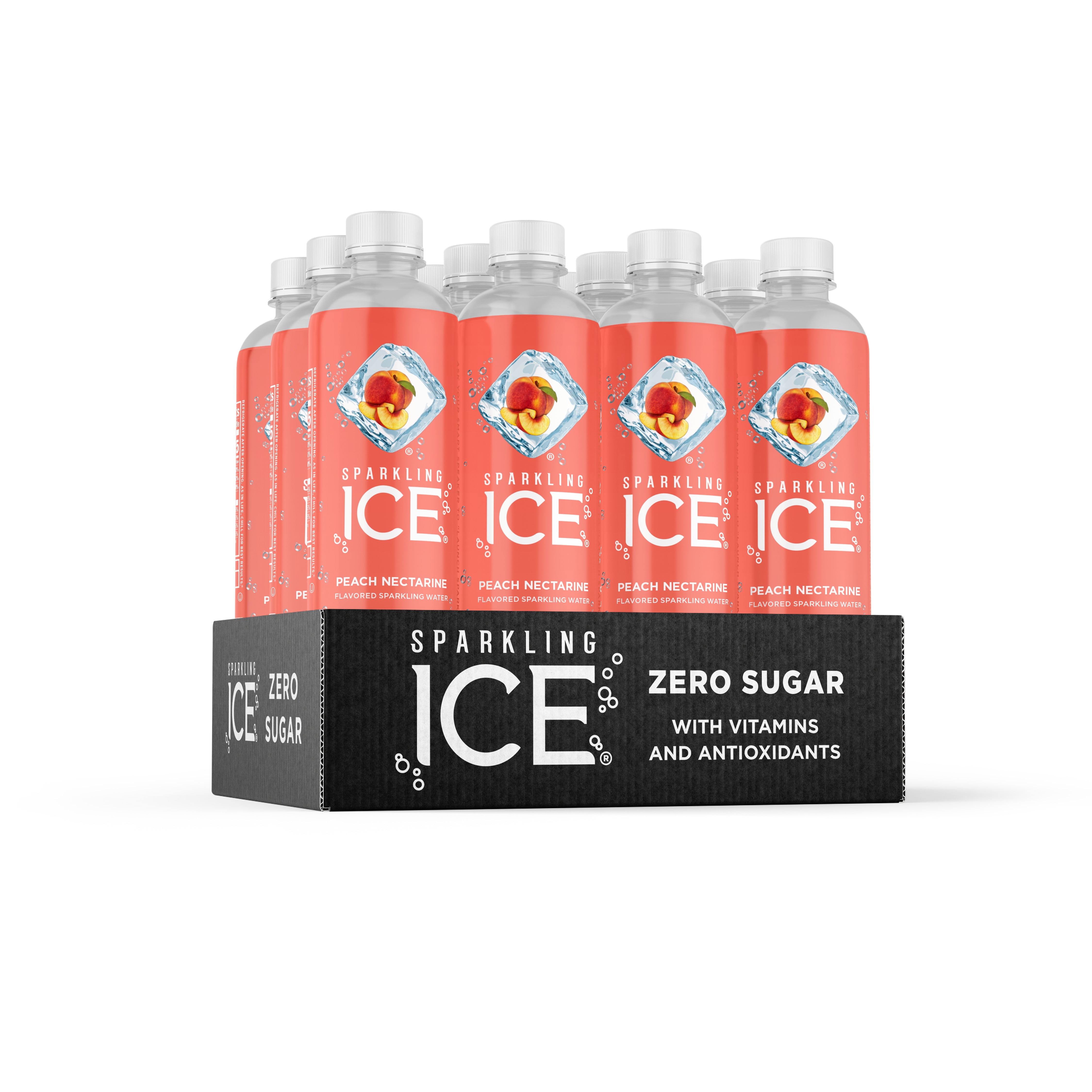 Sparkling Ice Peach Nectarine Flavored Water, Fruity Fizz Bubble Drink ...