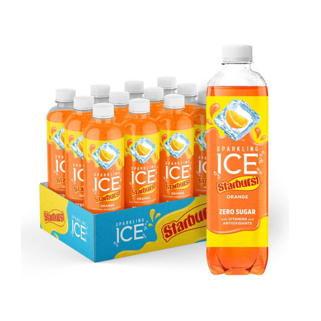 Sparkling Ice STARBURST Cherry, Zero Sugar Flavored Sparkling Water, with Vitamins and ...