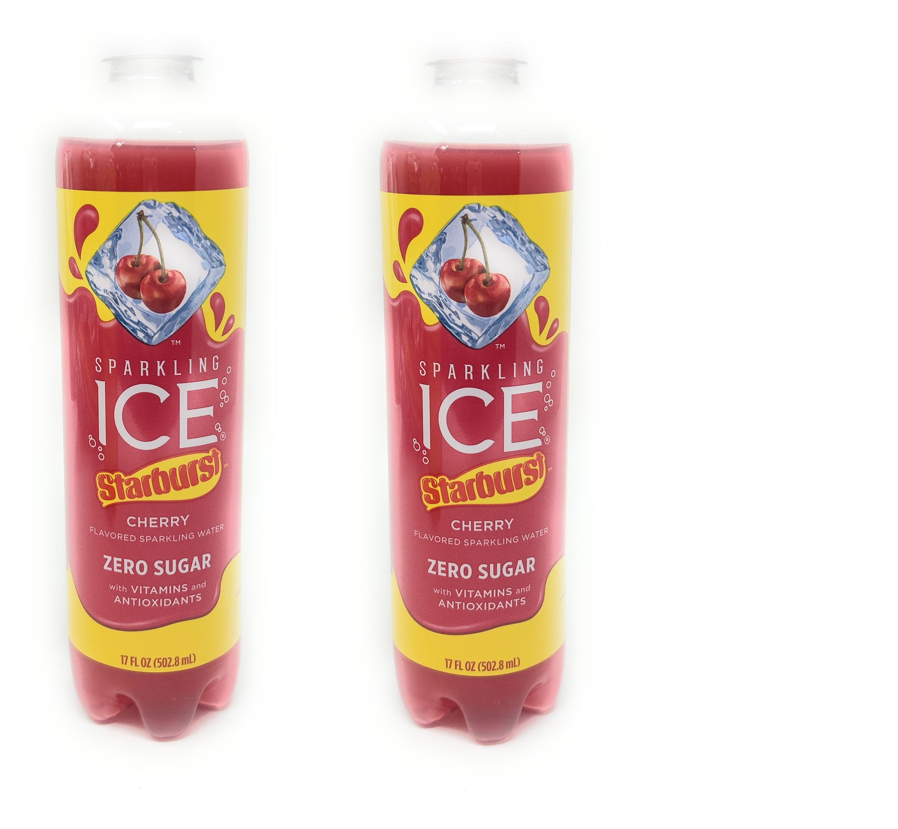 Sparkling Ice Starburst Cherry Flavored Sparkling Water 17oz - 2 bottles - Walmart.com