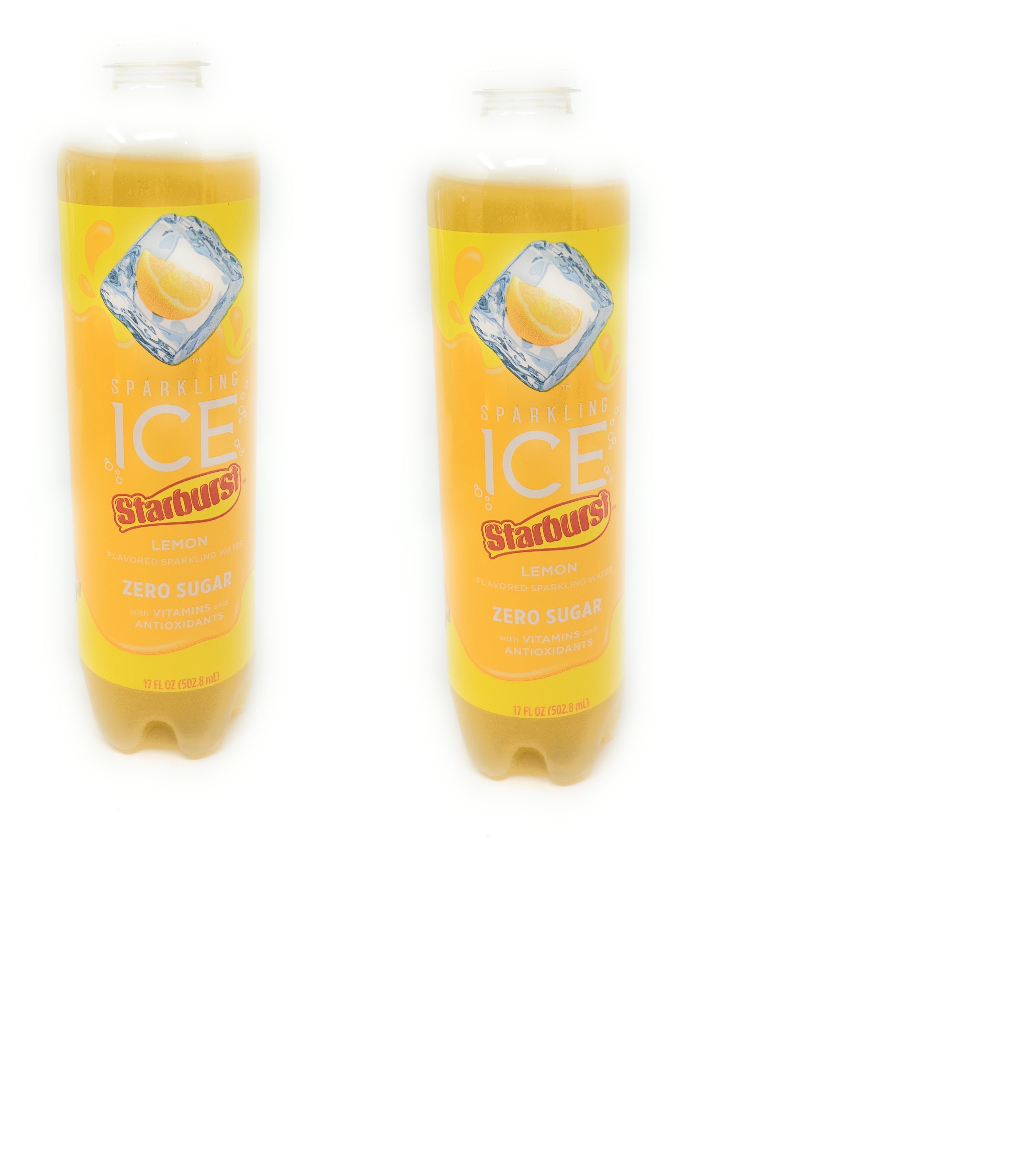 Sparkling Ice Starburst Lemon Flavored Sparkling Water 17oz - 2 bottles - Walmart.com