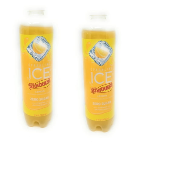Sparkling Ice Starburst Lemon Flavored Sparkling Water 17oz - 2 bottles - Walmart.com