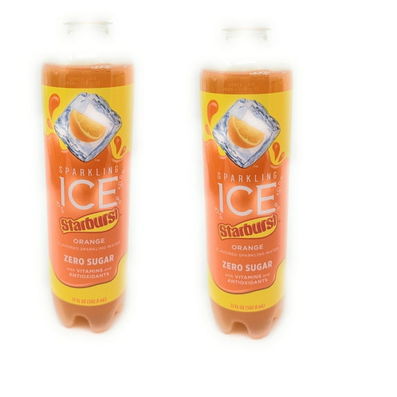 Sparkling Ice Starburst Orange Flavored Sparkling Water 17oz - 2 ...