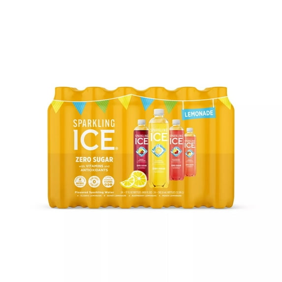 Sparkling Ice Summer Lemonade Variety Pack, 17 fl oz Bottles ...