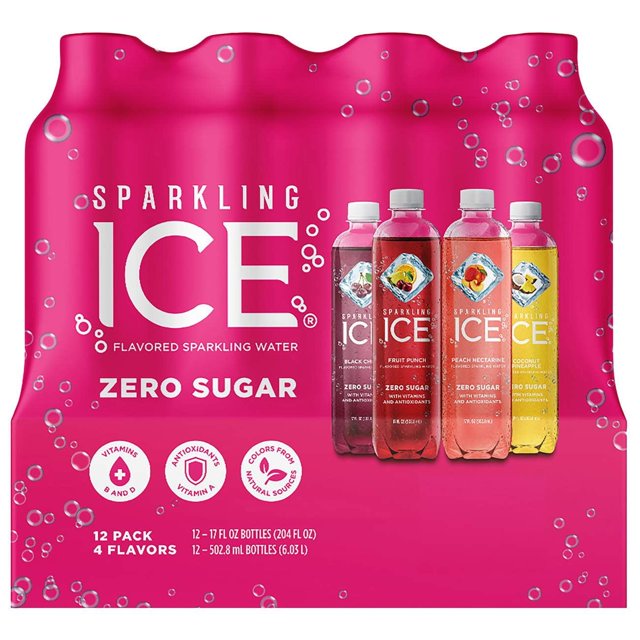 Sparkling Ice Zero Sugar, Calorie-Free Sparkling Drink Variety Pack, Flavored Water, 17 Oz, 12 ...