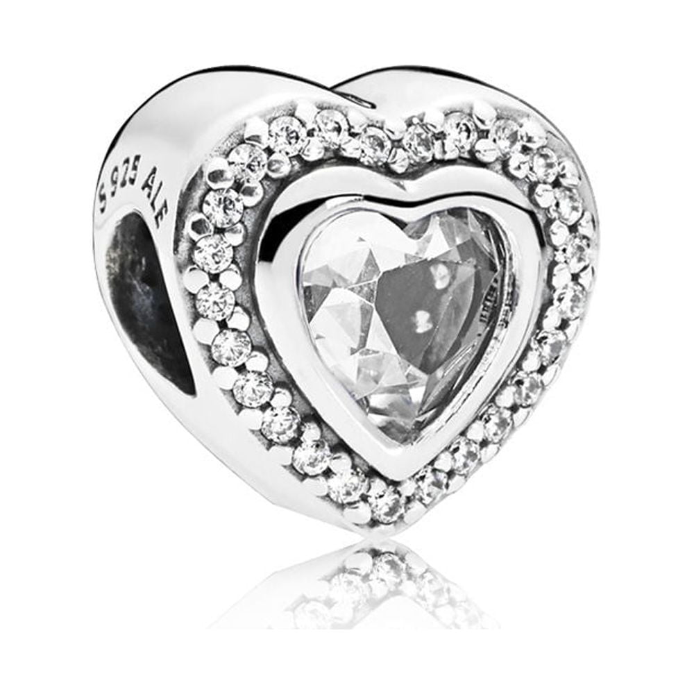 PANDORA Sterling Silver Sparkling Love Charm with Cubic Zirconia ...