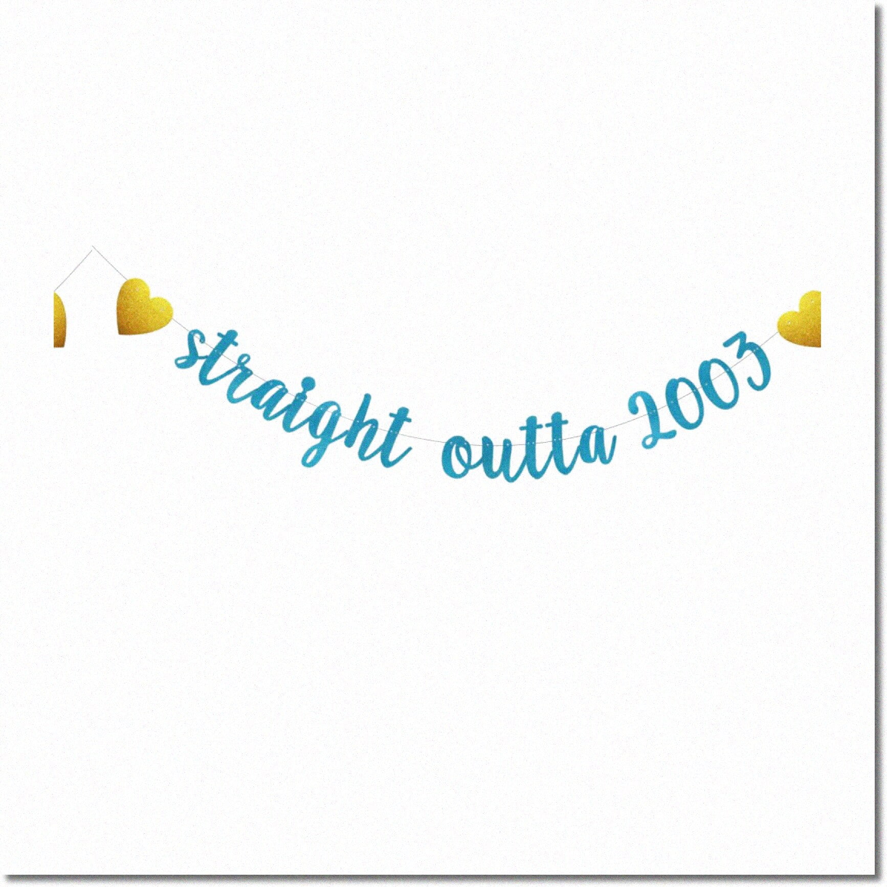 Sparkling Memories 2003: Blue Glitter Banner for 20th Birthday Party ...