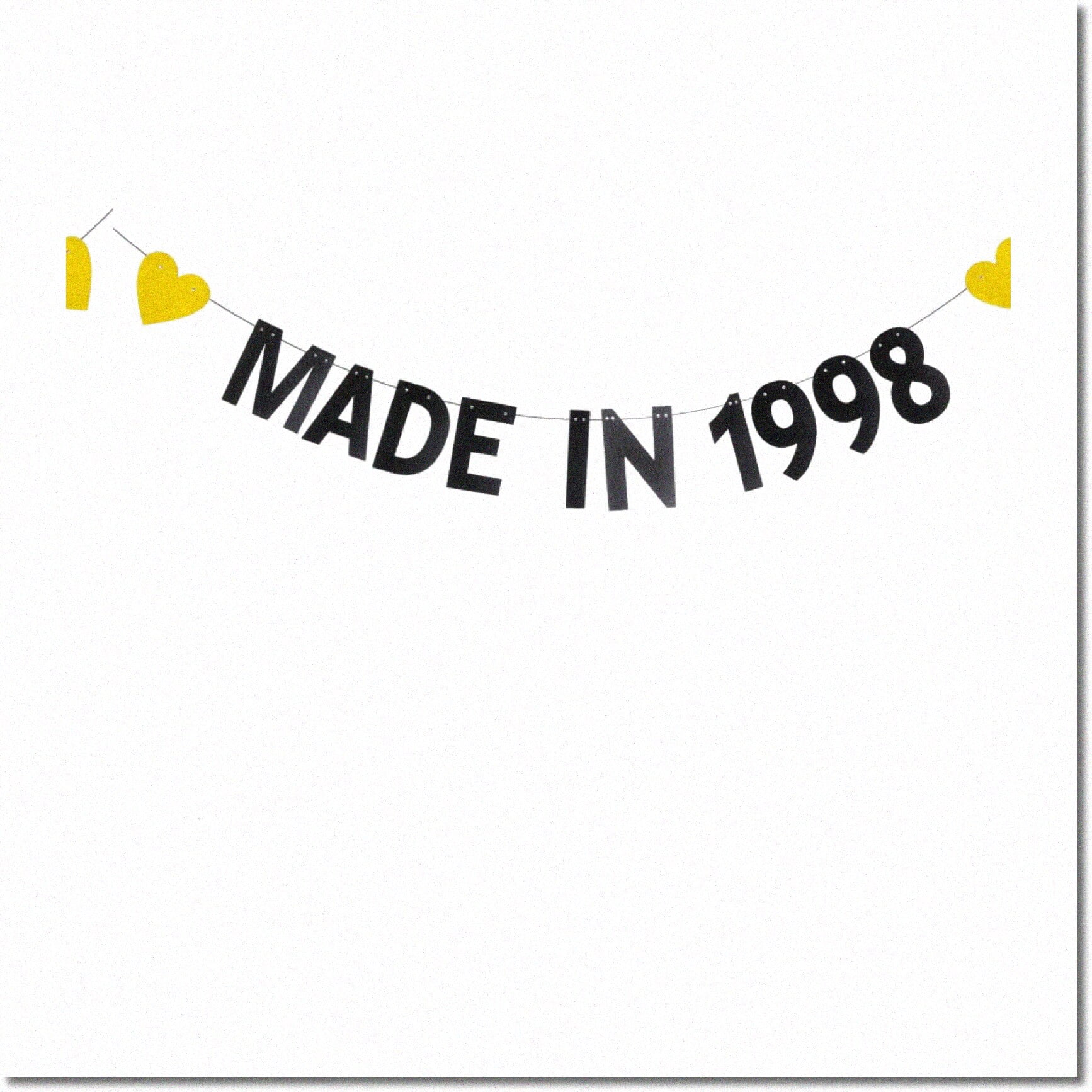 Sparkling Memories 26th Birthday Banner - MADE IN 1998: Glittery Party ...