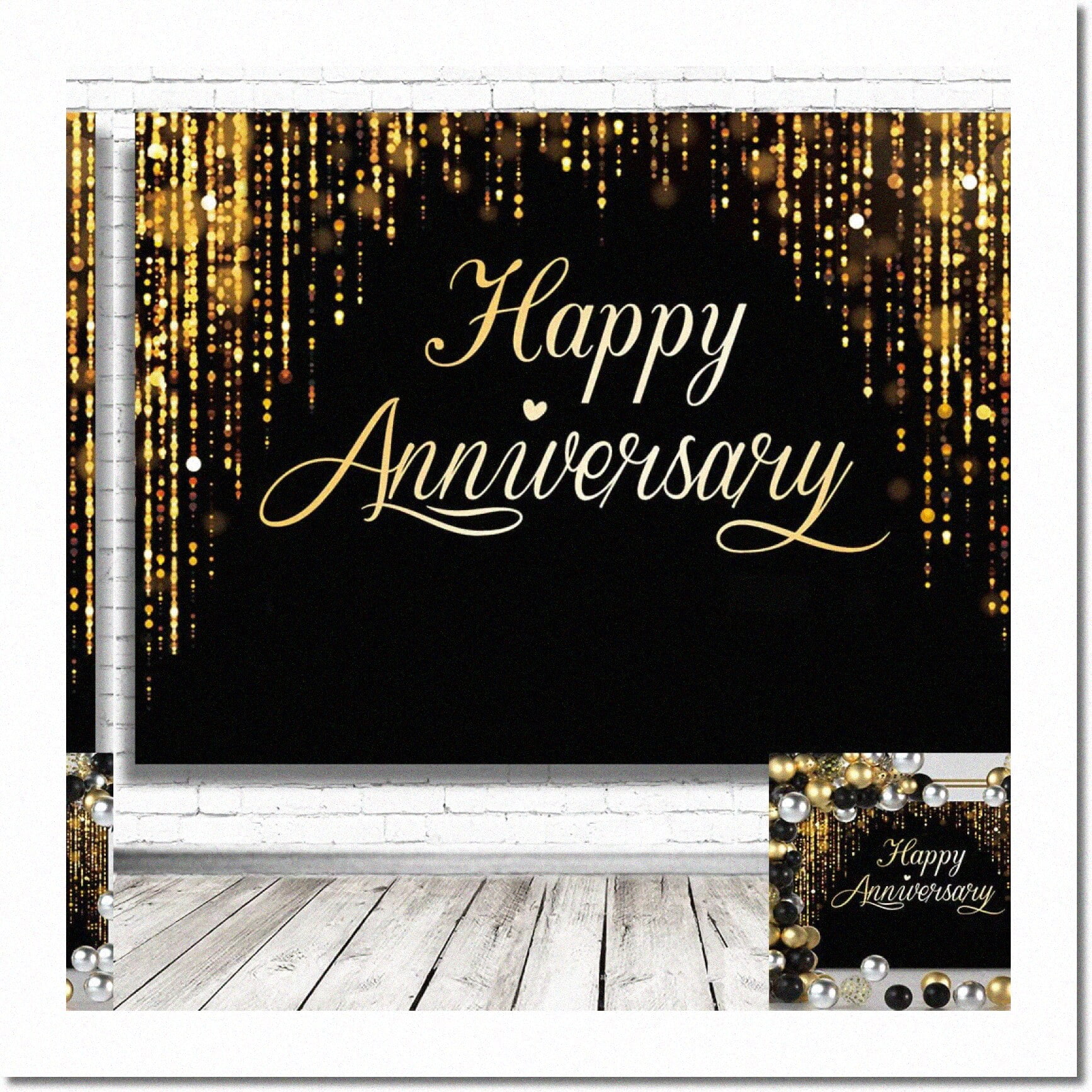 Sparkling Memories Anniversary Celebration Set - Elegant Black Gold ...