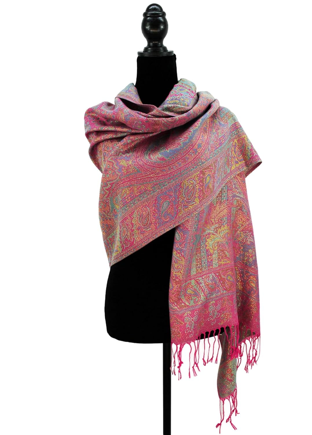 Sparkling Metallic Pashmina Shawl Wrap Scarf Evening Party Event Dress ...