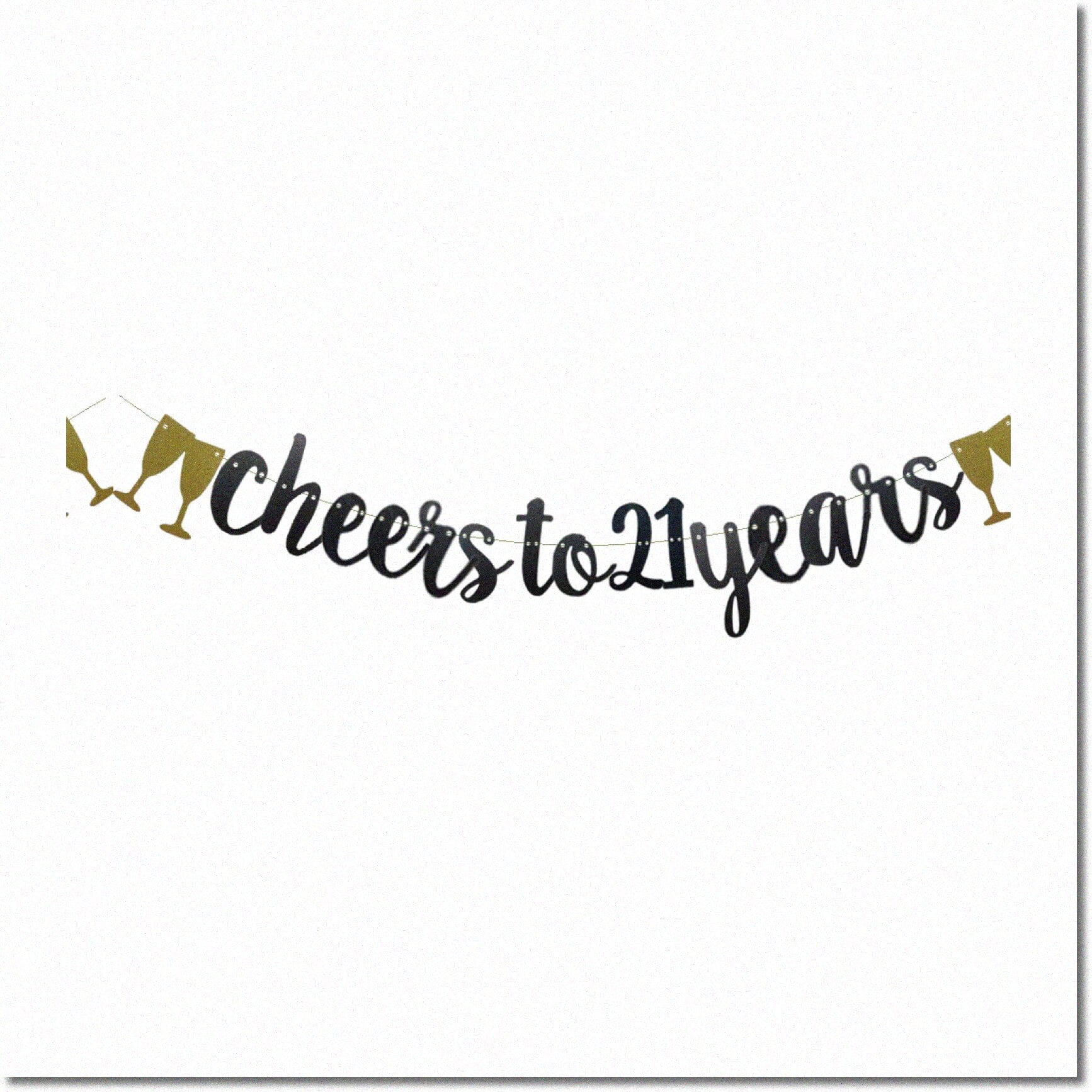 Sparkling Milestone Celebration Banner - Glittery Black Party Decor for ...