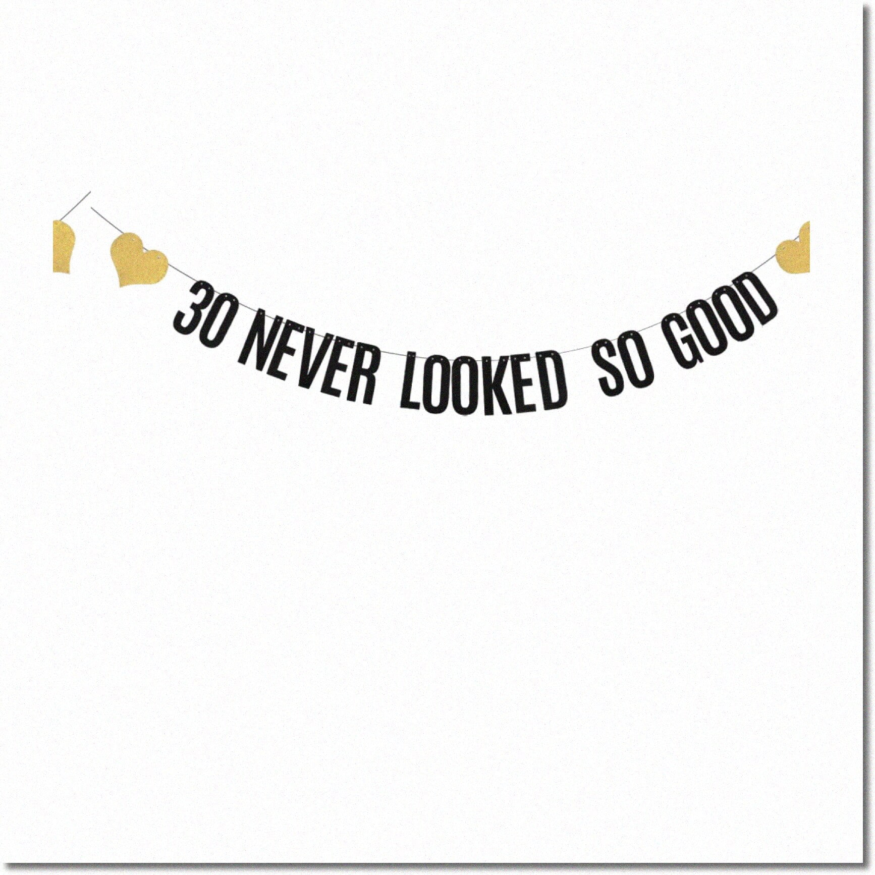 Sparkling Milestone Celebration Glitter Banner - 30 Never Looked So ...