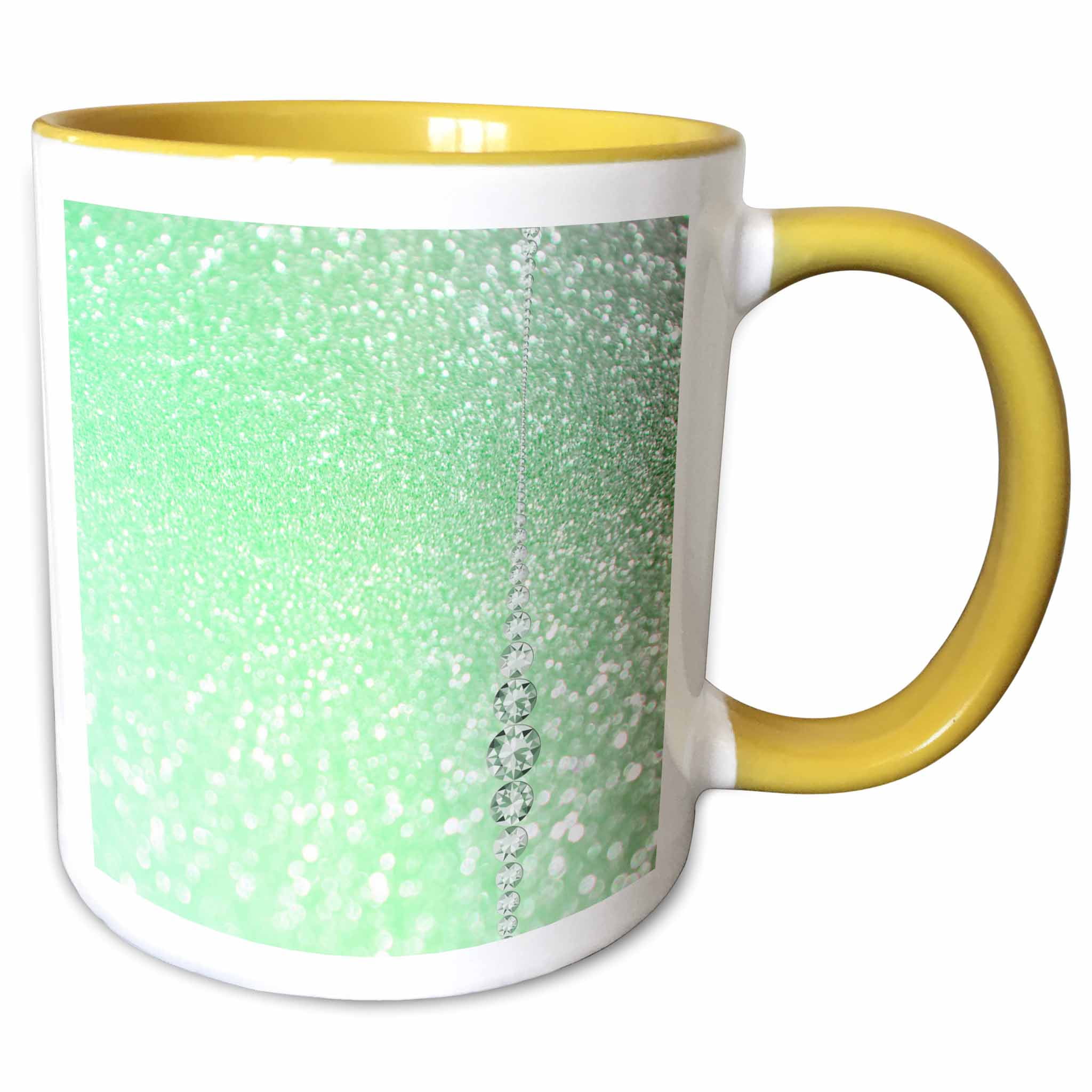 3drose, Sparkling Mint Green Luxury Elegant Mermaid Glitter Effect Art ...