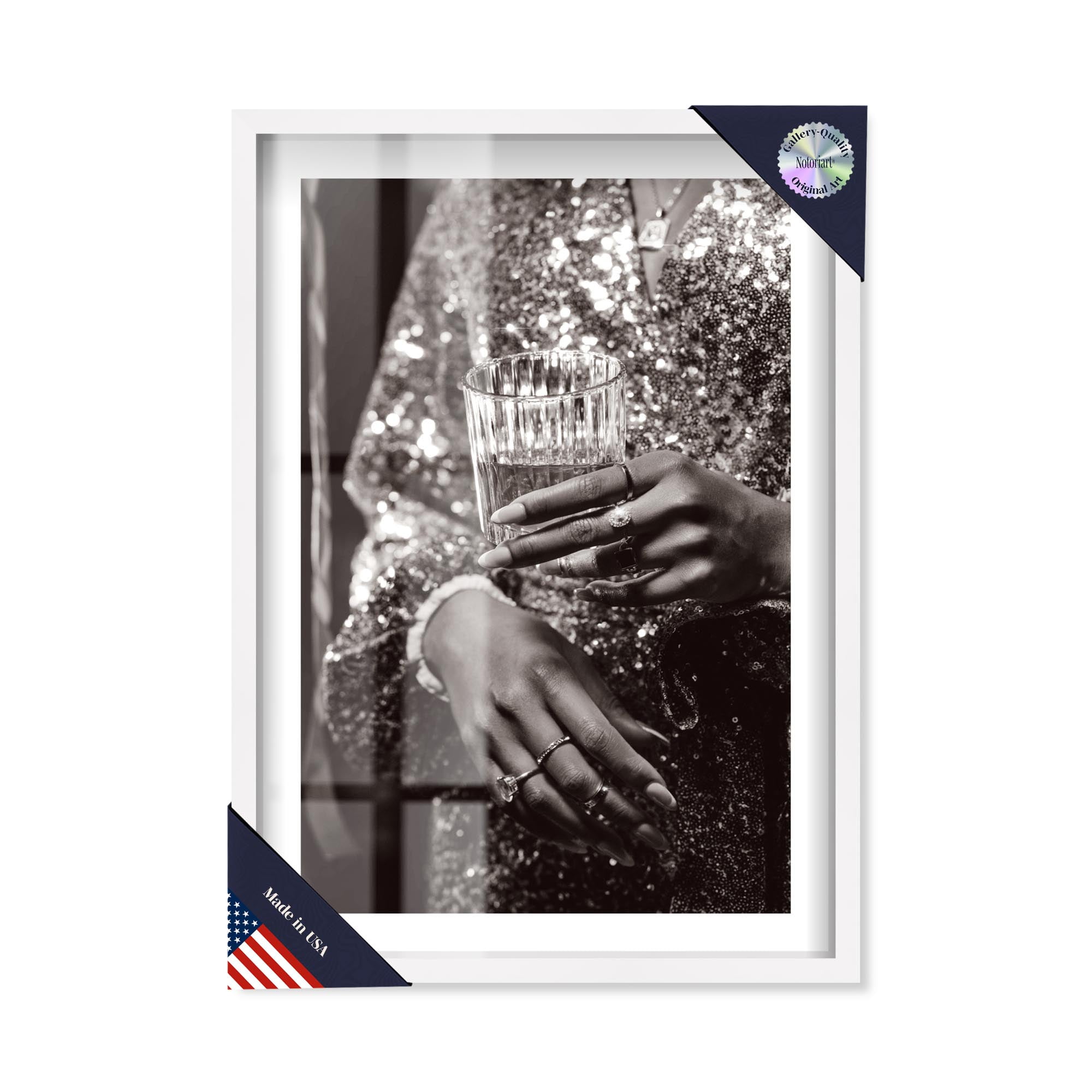 Sparkling Nights Shadowbox Print Miami Art Prints by Notoriart, White ...