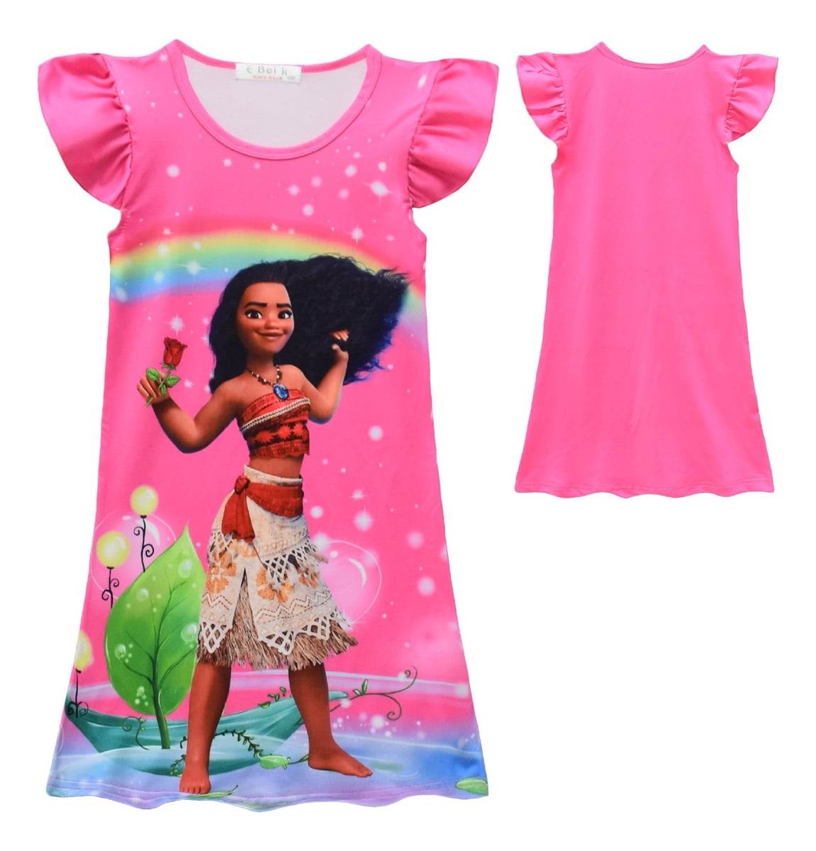 Sparkling Pink Moana 2 Kids Girls Nightgown Pajamas – Adventure Night ...