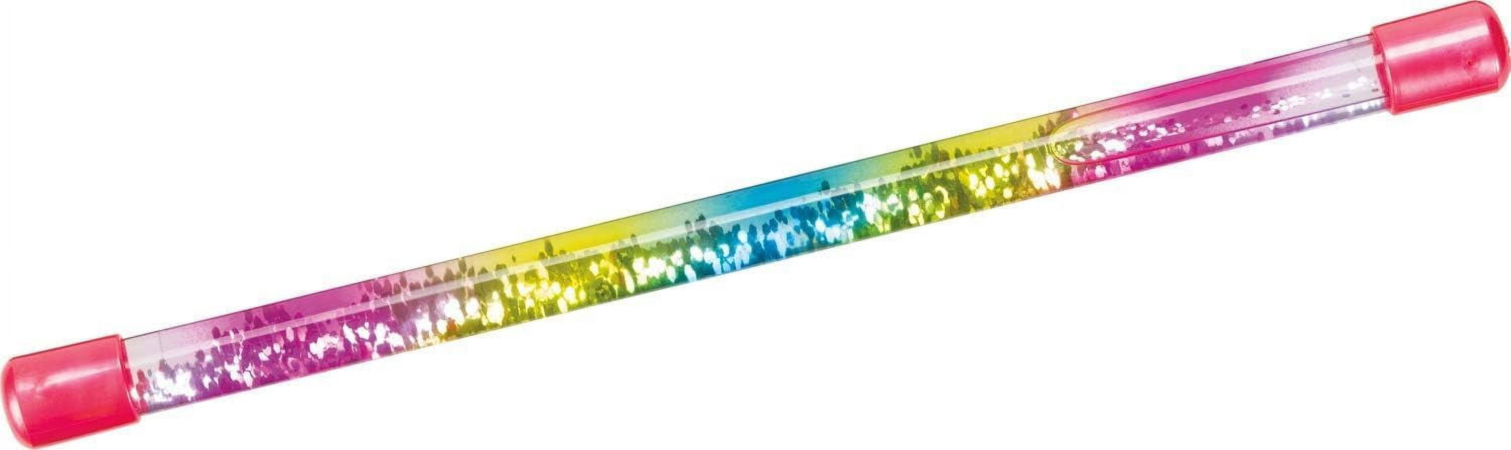 Star Magic Sparkling Rainbow Baton Glitter Wand, 18 Inch Water-Filled ...