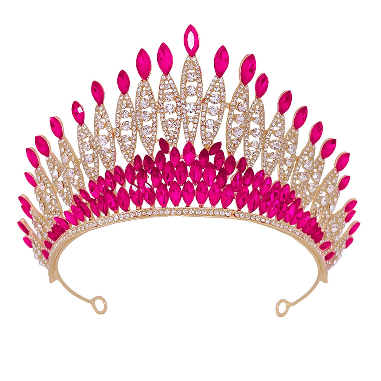 Sparkling Rhinestones Bridal Crowns Adjustable Size Crystals Tiaras for ...