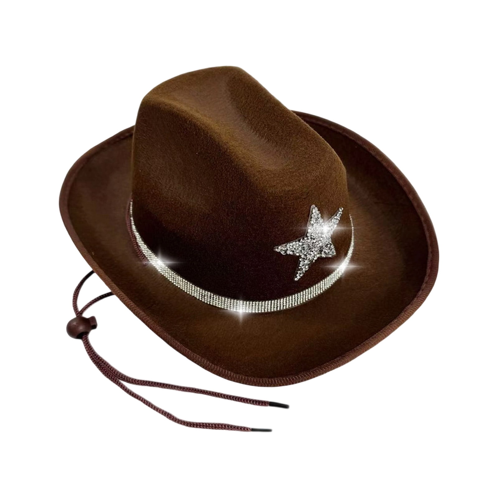 Sparkling Rhinestones Star Hats For Kids Classical Western Fedoras Hat ...