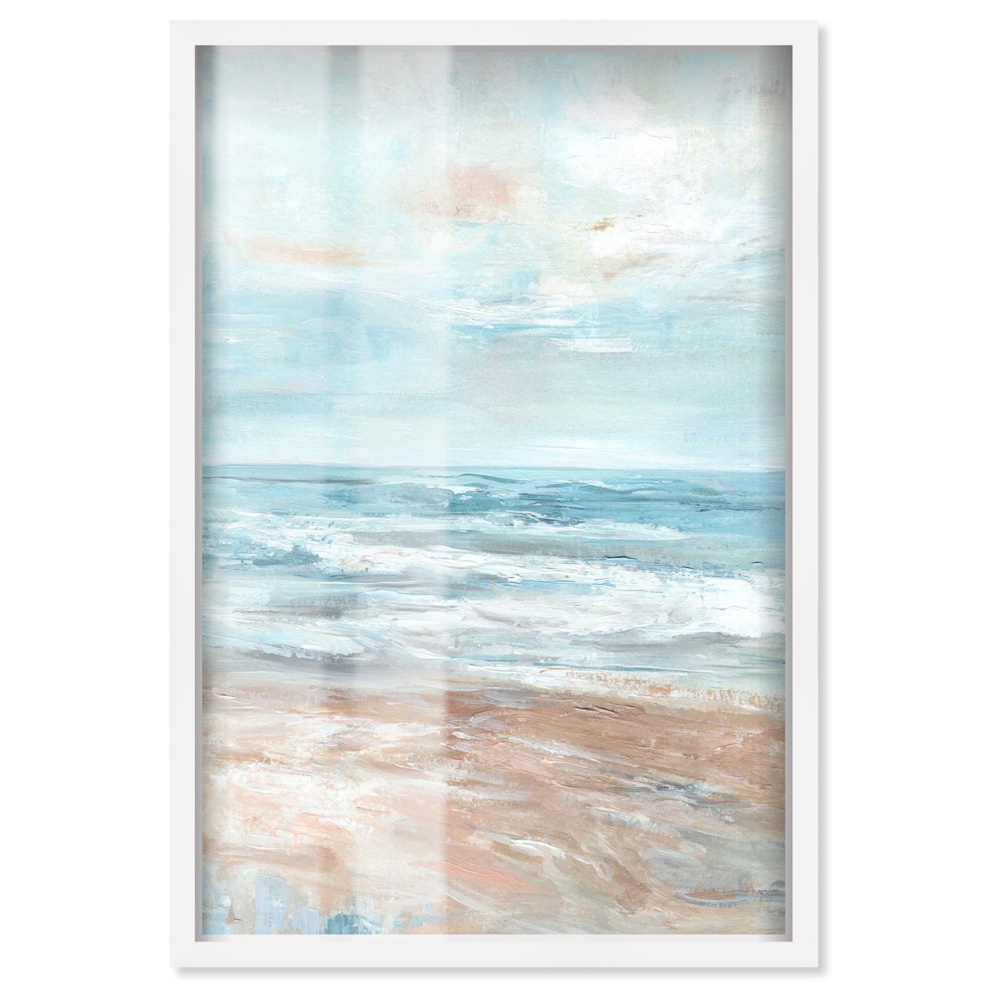 Sparkling Riviera Shadowbox Print Coastal Bathroom Art by Art Remedy ...