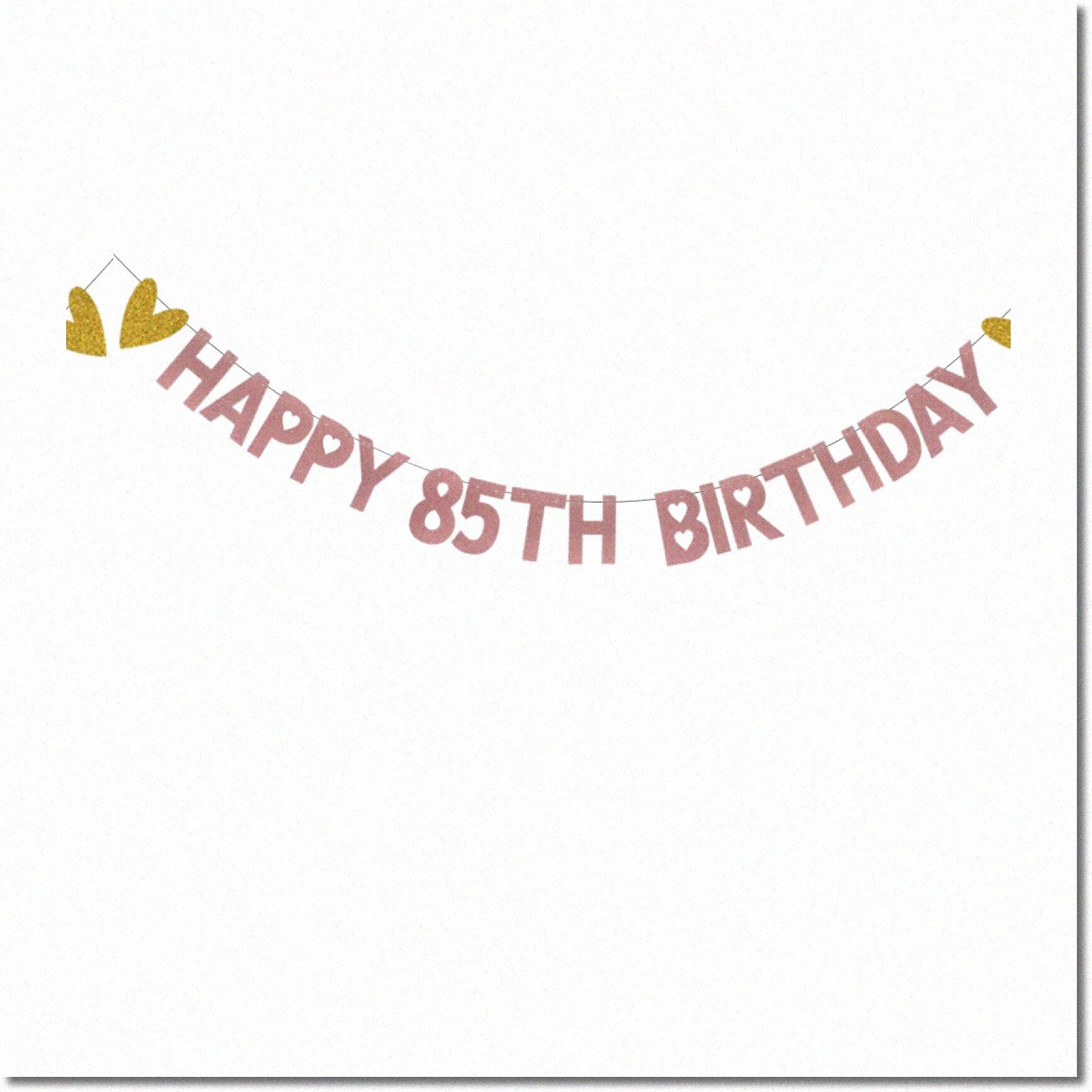 Sparkling Rose Gold 85th Birthday Celebration Banner - Glittery Party ...