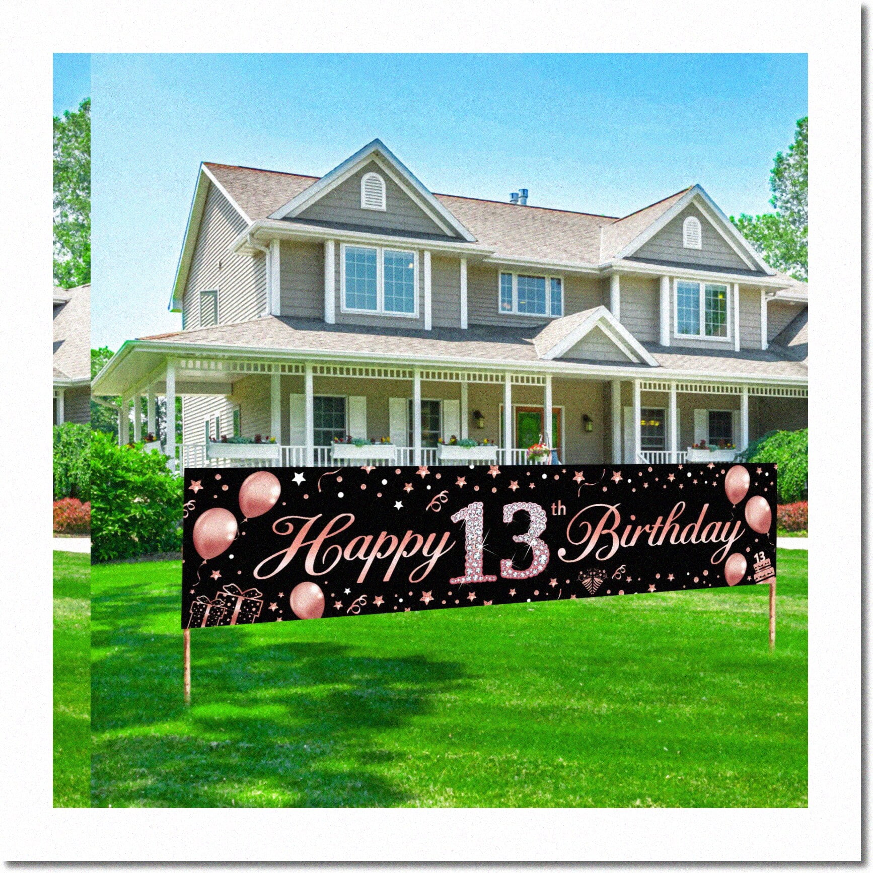 Sparkling Rose Gold Sweet Thirteen Celebration Kit - Glamorous 13th ...