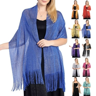 Women's Wedding Evening Shawl and Wrap Glitter Metallic Party Dresses ...