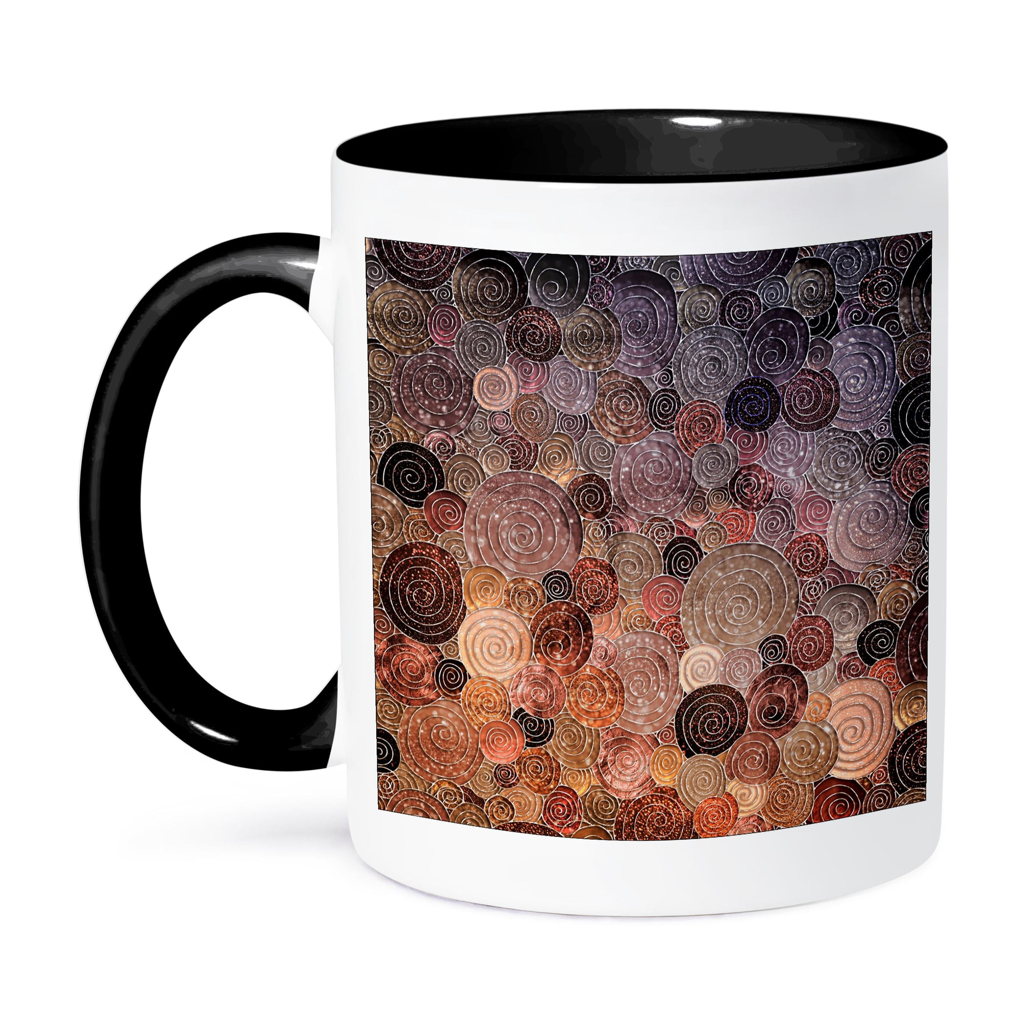 Sparkling Shiny Glitter Swirls And Dots In Brown And Copper Galaxy ...