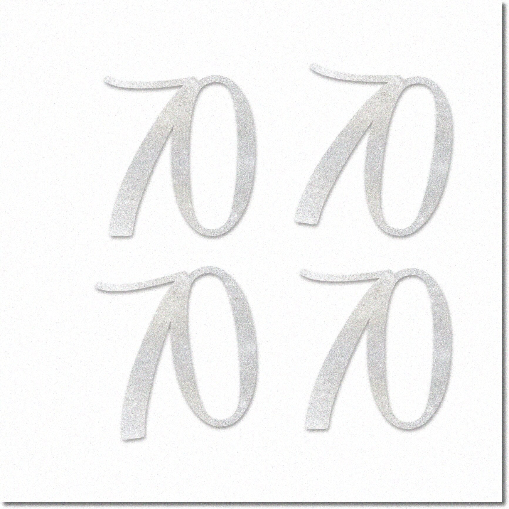 Sparkling Silver 70th Birthday Cut-Out Numbers - DIY Party Decorations ...