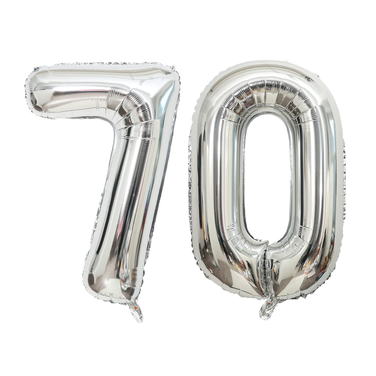 Sparkling Silver Number 70 Balloons - Perfect Decor for 70th Birthday ...