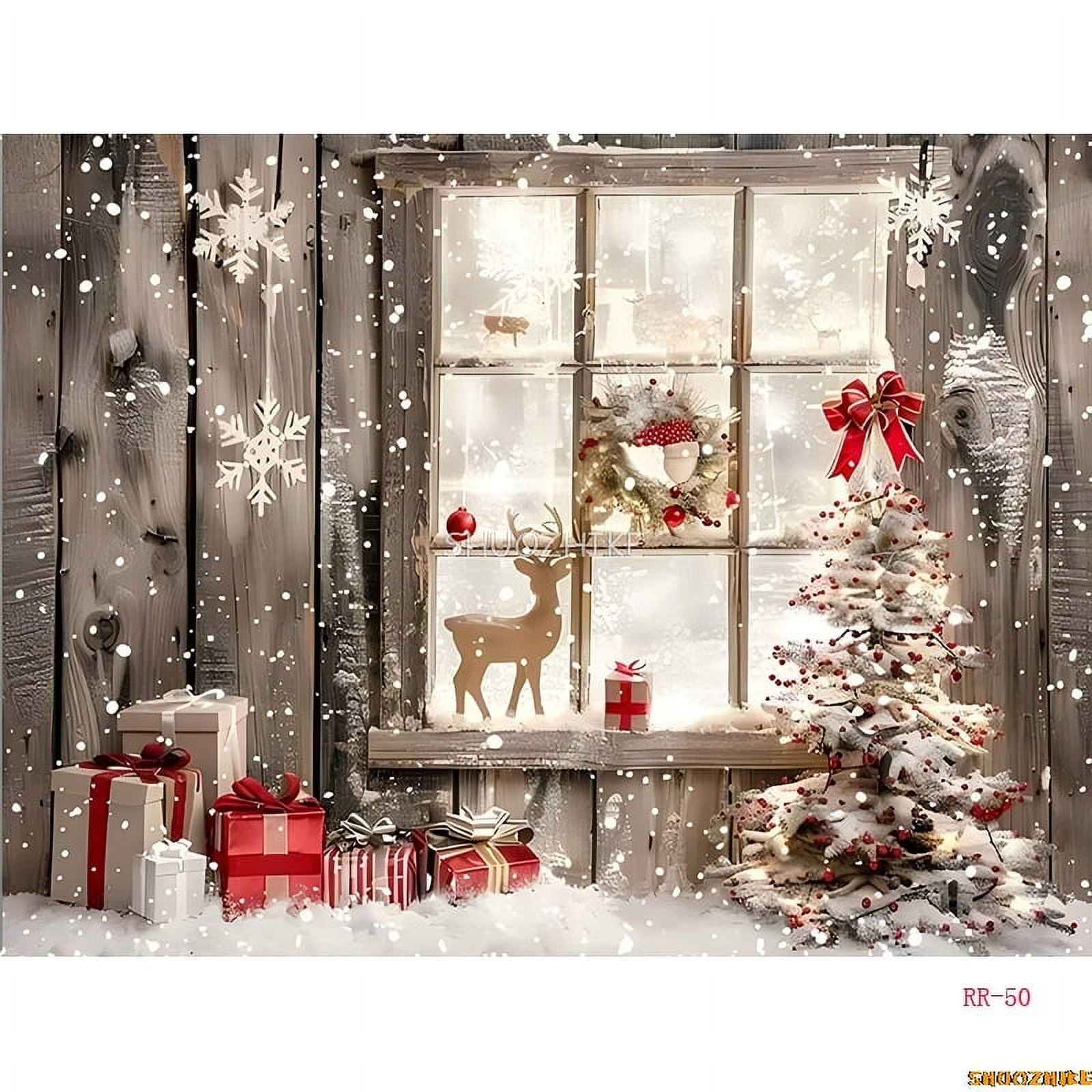 Sparkling Snowflake Christmas Day Photography Backdrops living Room ...