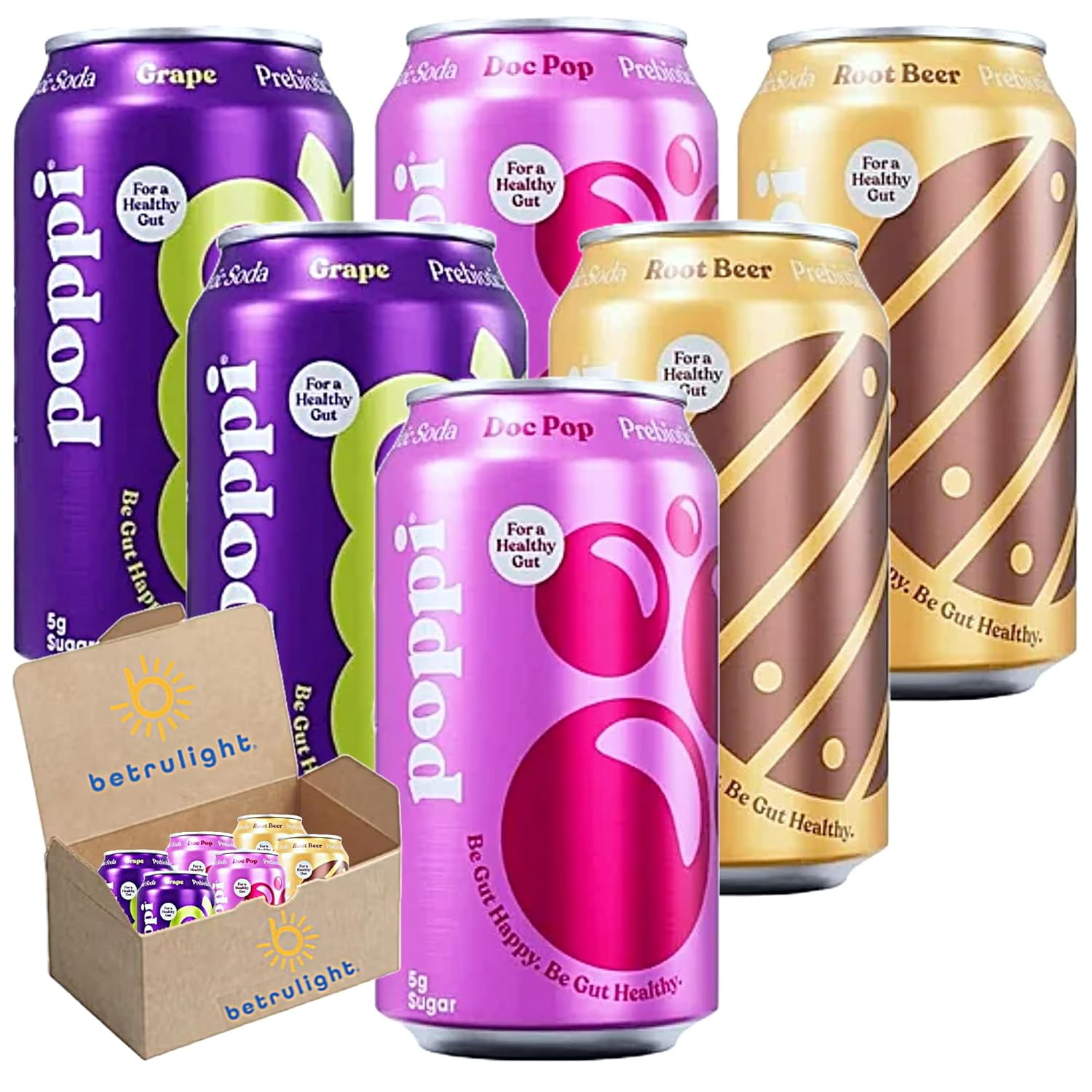 Sparkling Soda , Prebiotic Soda Soft Drinks Variety Pack for a Healthy ...