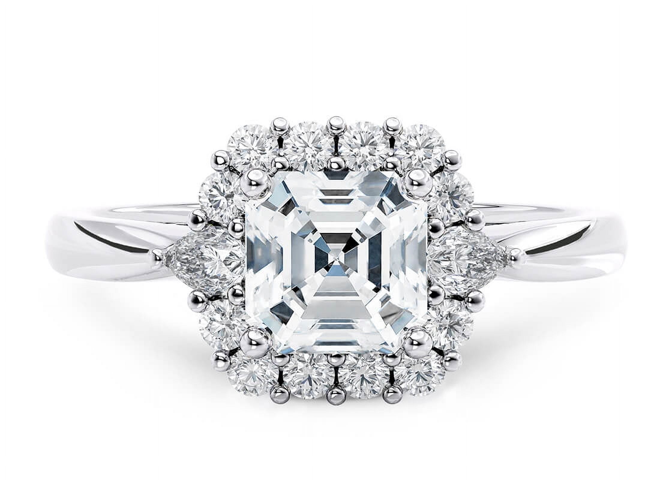 Sparkling Splendor Classic 1.5 Ct Asscher Cut Hidden Halo Diamond ...