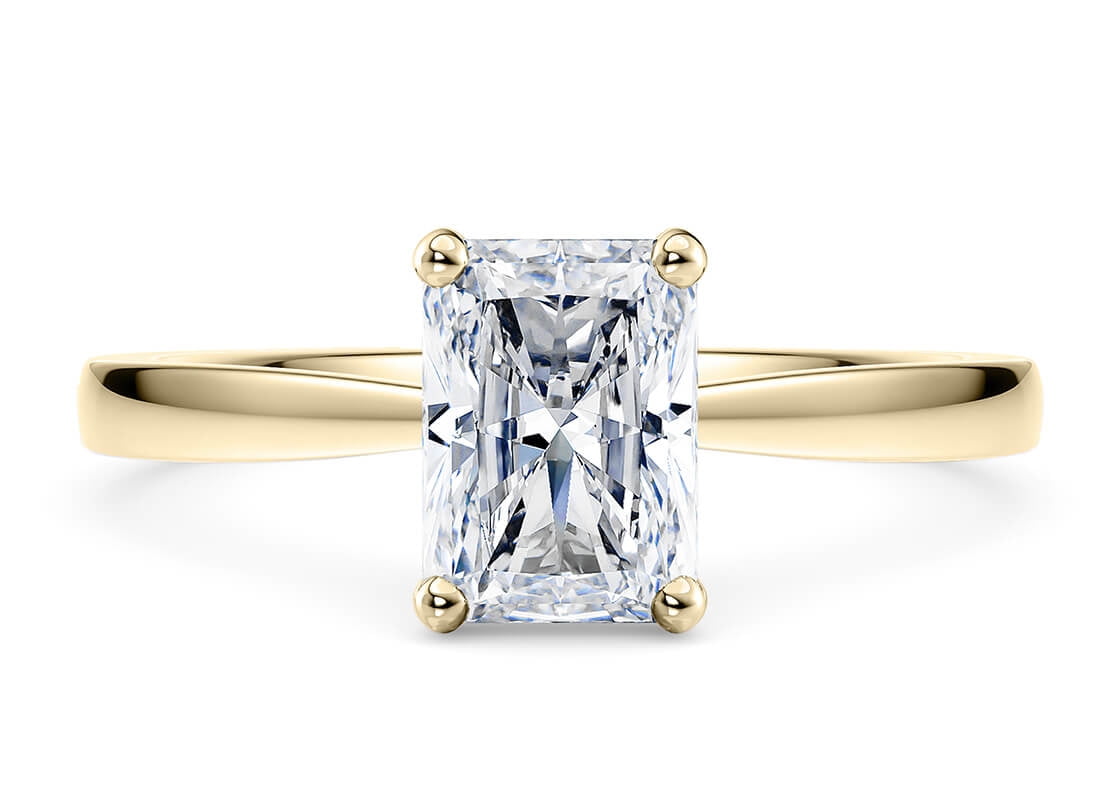 Sparkling Splendor Rings for Women 1.5 Ct Radiant Cut Lab Grown Diamond ...