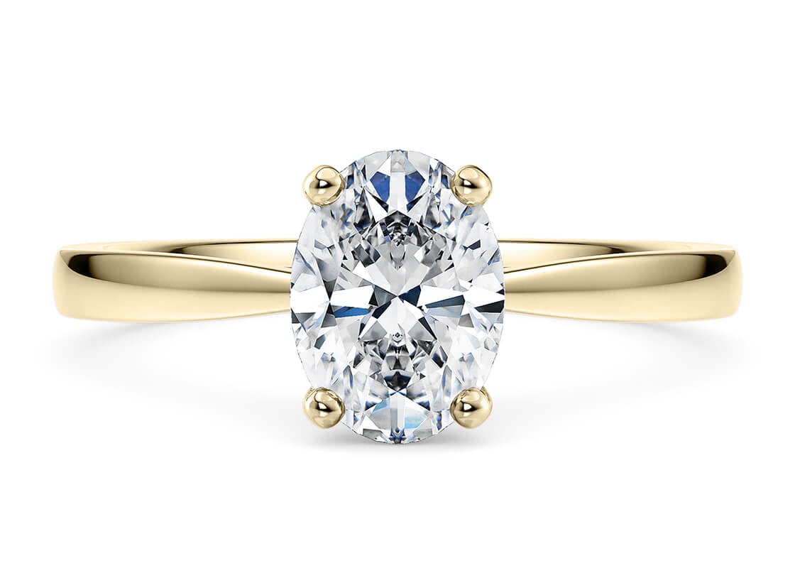 Sparkling Splendor Rings for Women 2 Ct Oval Cut Lab Grown Diamond Ring ...