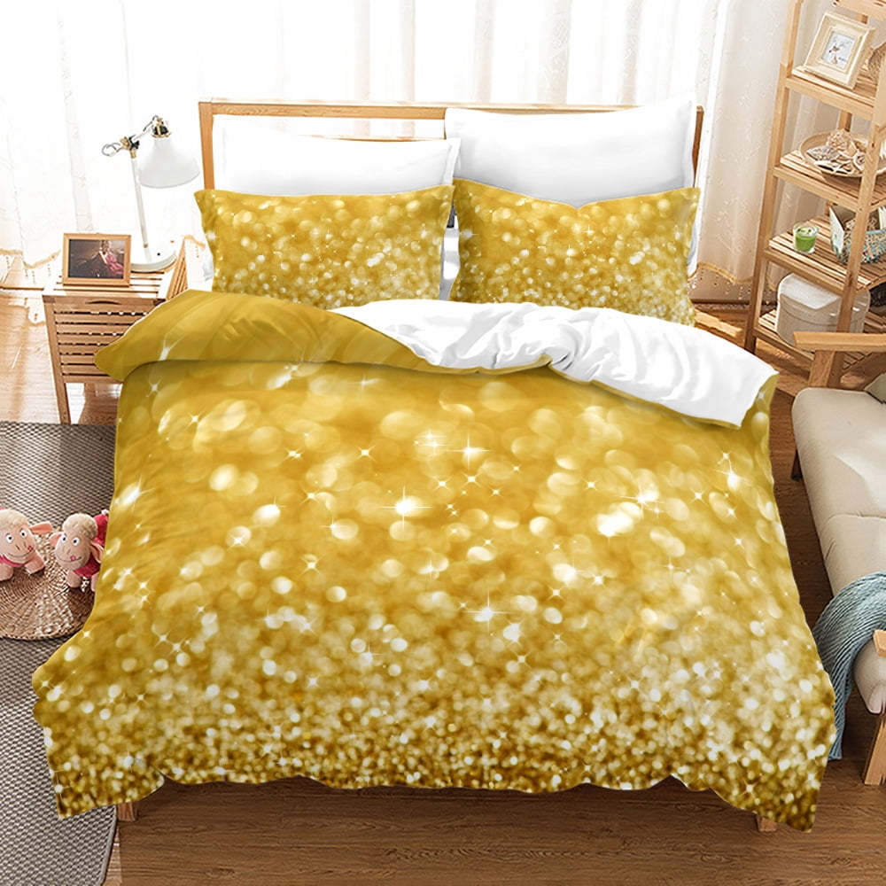 Sparkling Stars Design Duvet Cover Gradient Color Bedding Set Simple ...