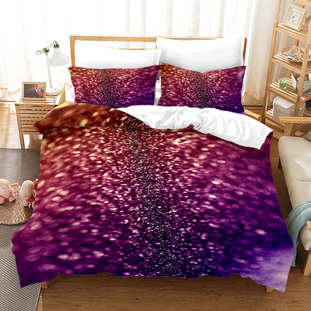 Sparkling Stars Design Duvet Cover Gradient Color Bedding Set Simple ...