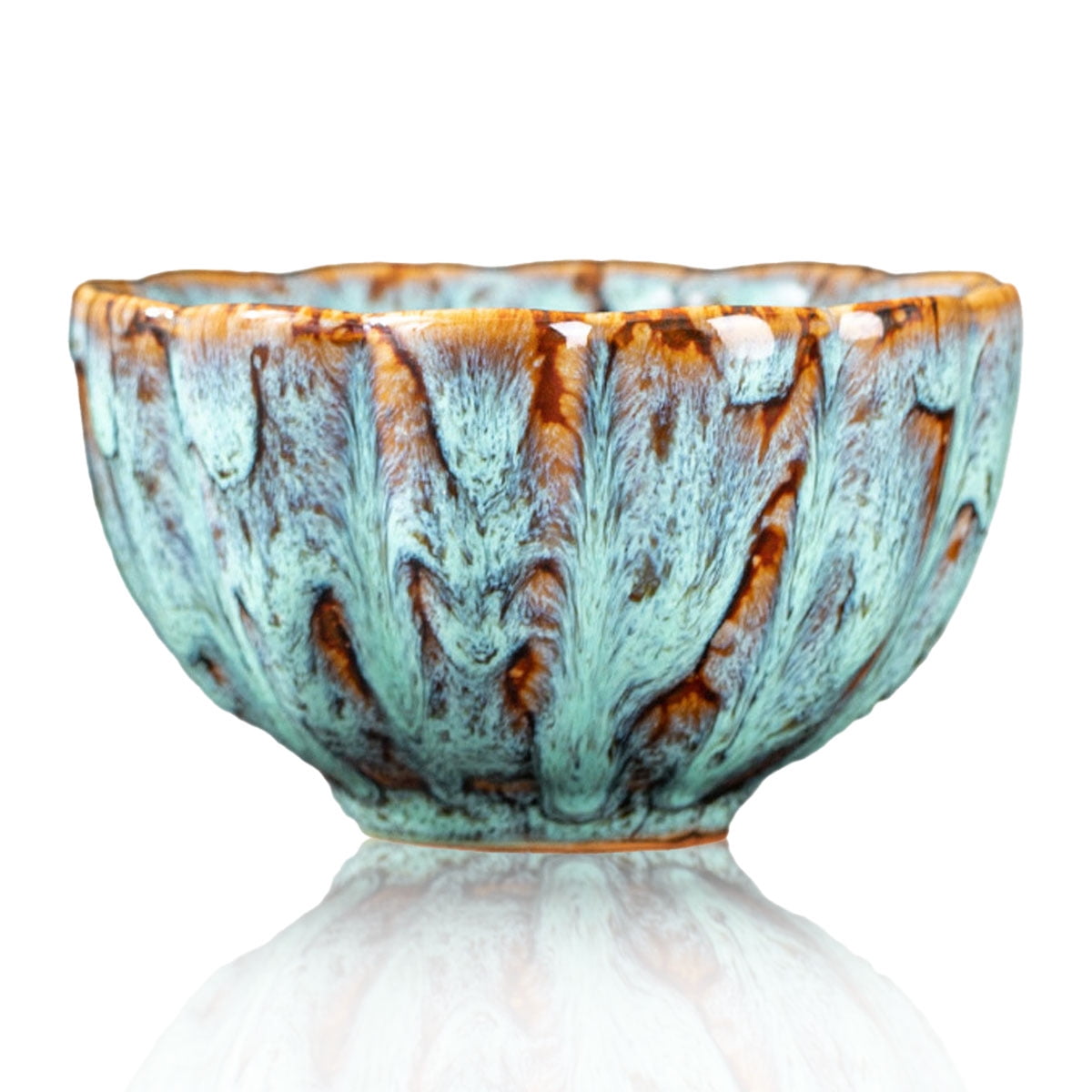 Sparkling Tianmu teacup, beautiful Jianzhan teacup, colored glaze ...