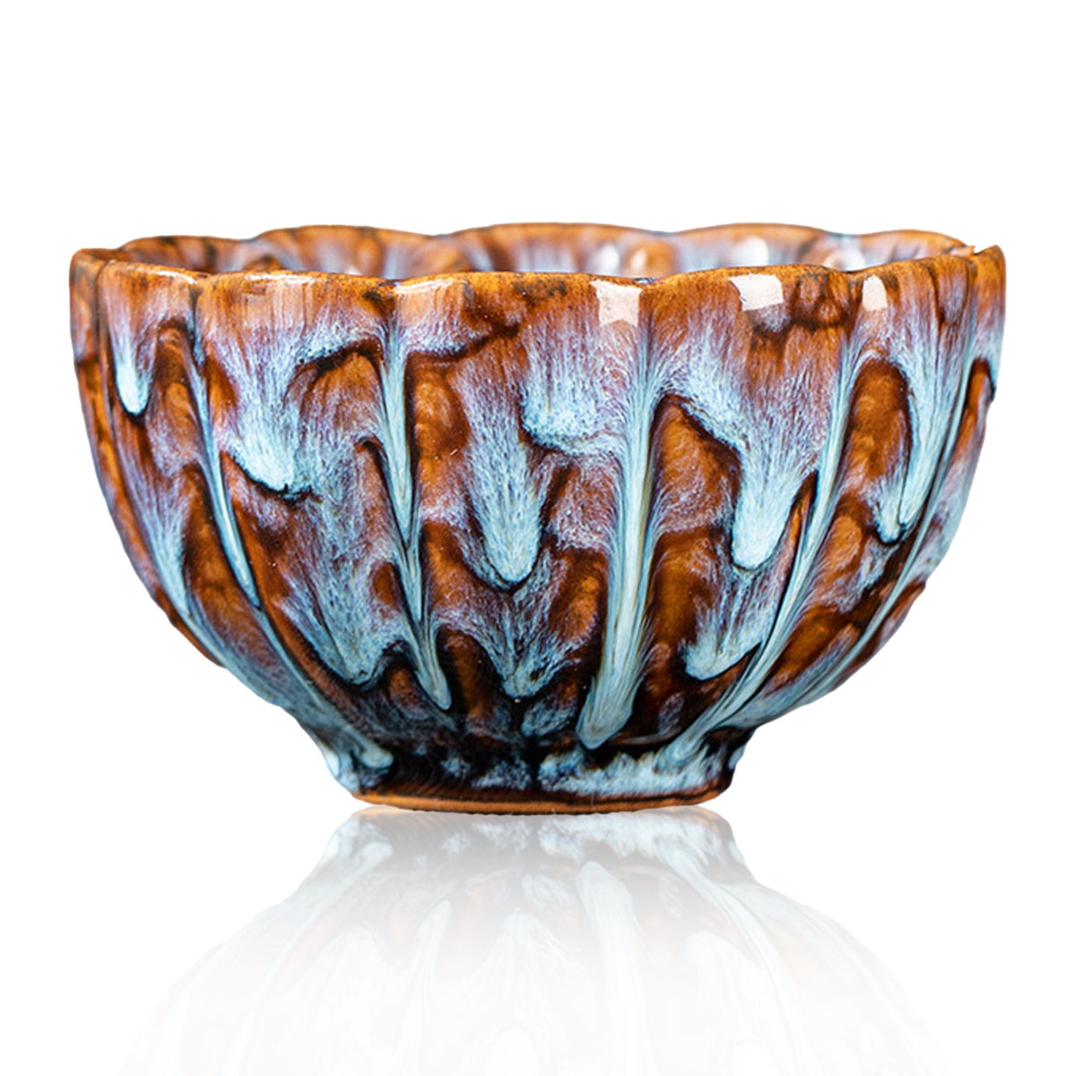 Sparkling Tianmu teacup, beautiful Jianzhan teacup, colored glaze ...