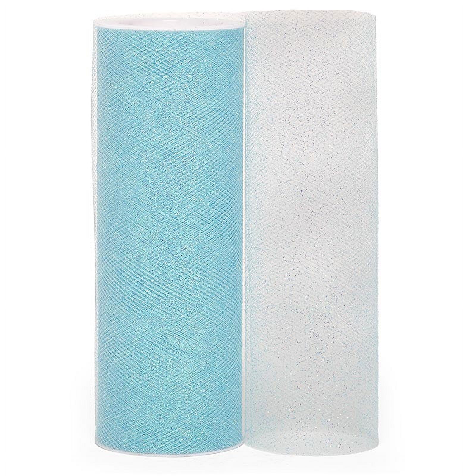 Sparkling Tulle Rolls, 6" X 10 Yards, Light Blue, Roll 1 by Paper Mart ...