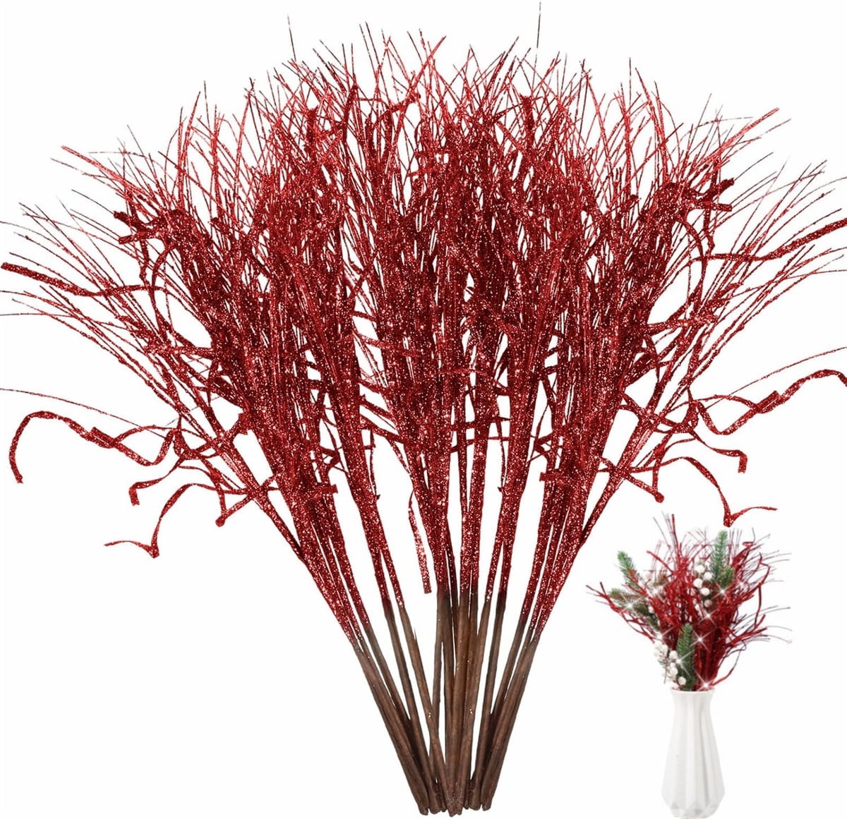 Sparkling Vase Filler for Home Decoration,16 PCS Flexible Christmas ...
