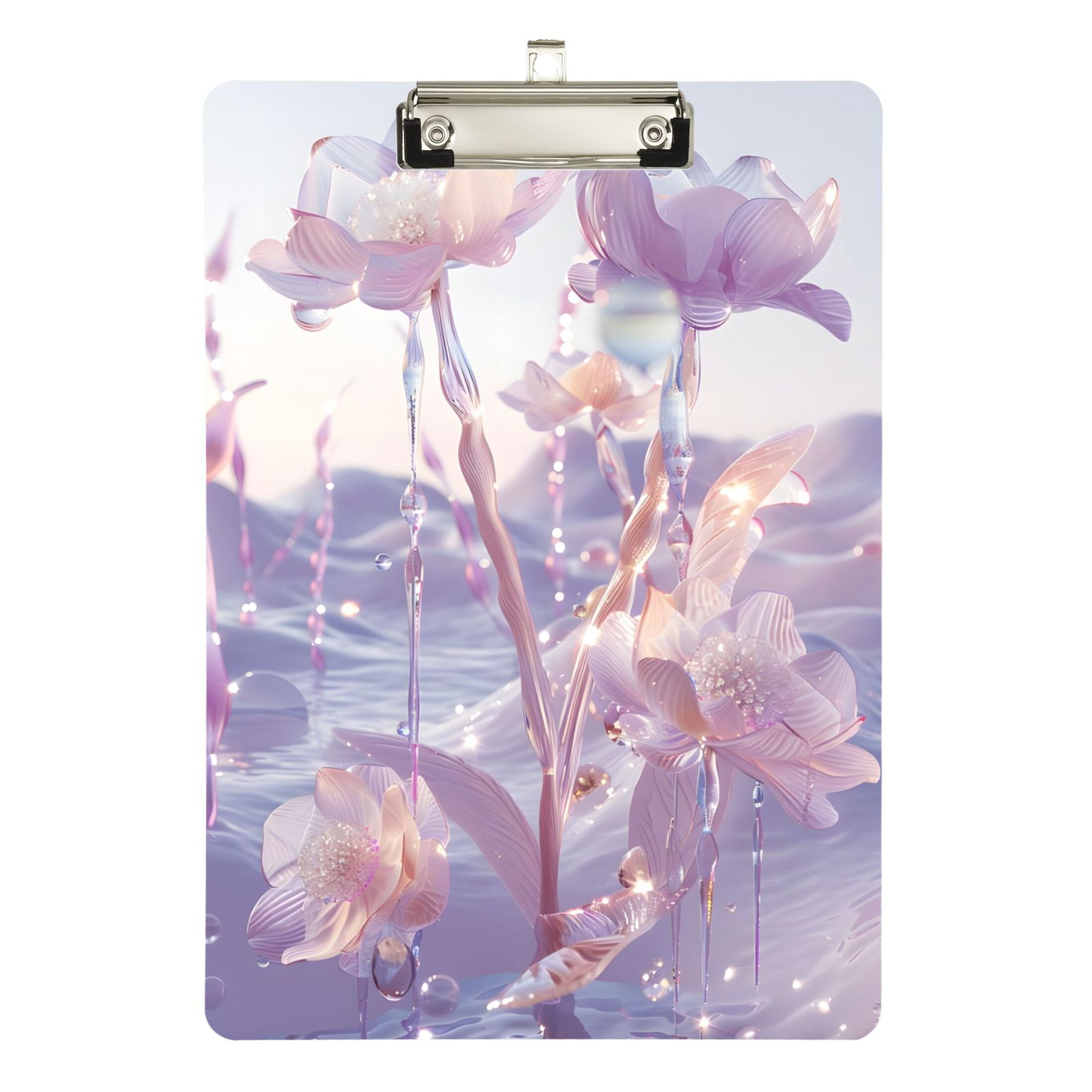 Sparkling Water Crystal Flowers Acrylic Clipboard Drawing Board ...