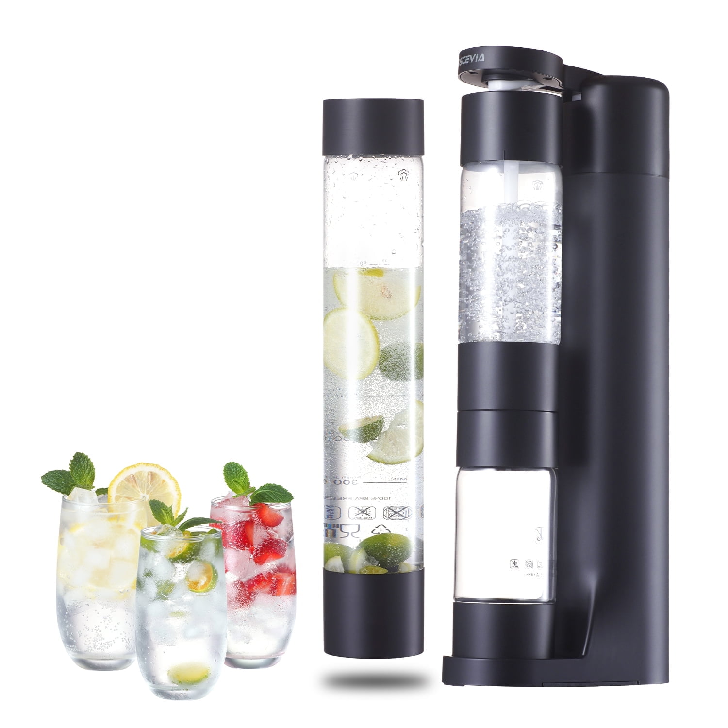 Sparkling Water Machine Soda Maker Beverage Drink Dispenser for Home, Soda Streaming with 1L BPA ...