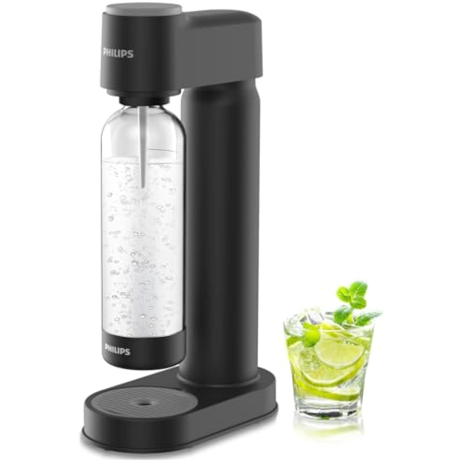 Sparkling Water Maker Machine with Quick Twist Install - 1L Carbonating ...