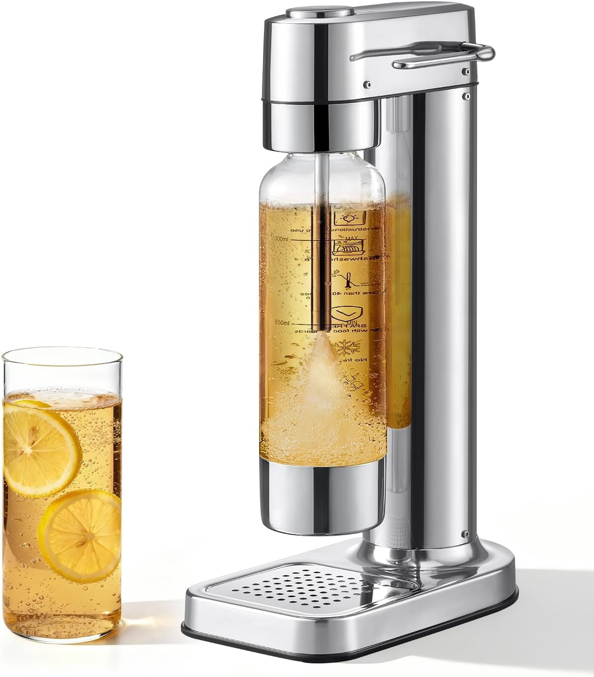 Sparkling Water Maker Soda Maker with 1L PET Carbonating Bottle Soda ...