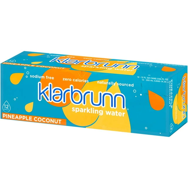 Sparkling Water, Pineapple Coconut, 12 Count - Walmart.com