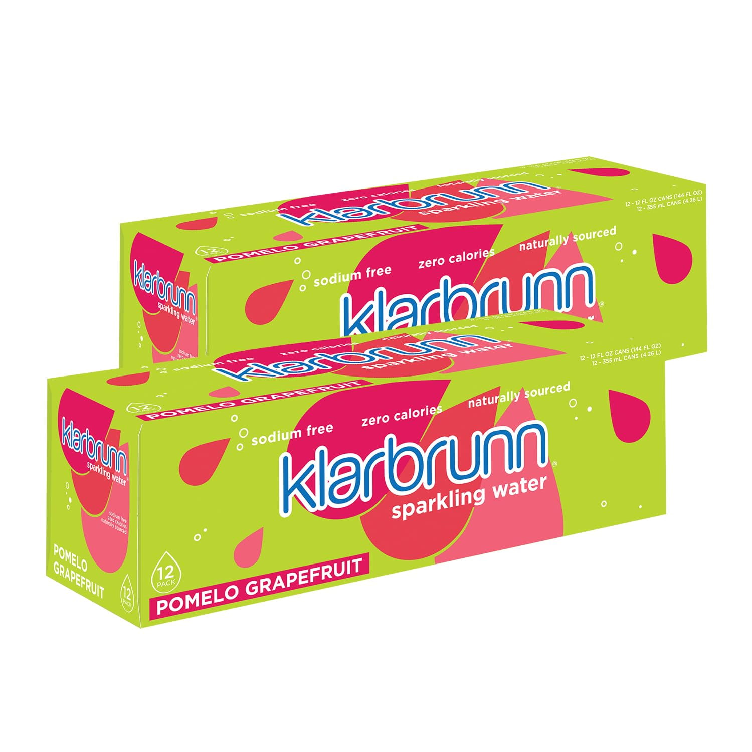 Sparkling Water, Pomelo Grapefruit, 24 Pack - Walmart.com