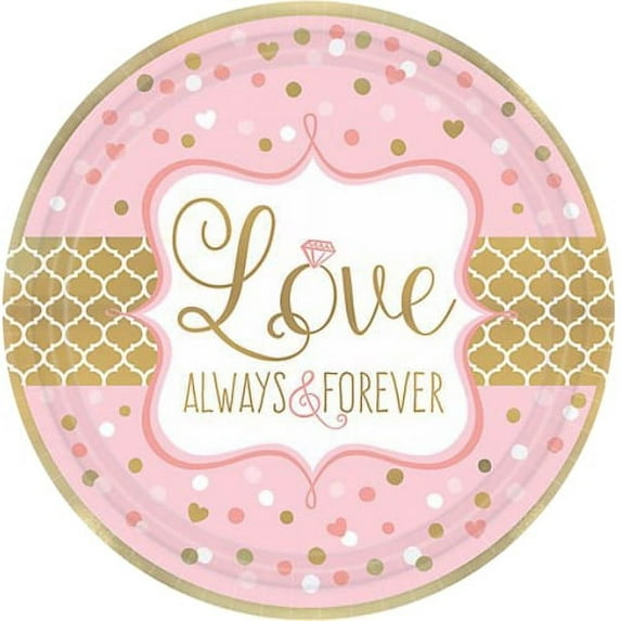 Sparkling Wedding Extra Large Paper Plates (8ct) - Walmart.com