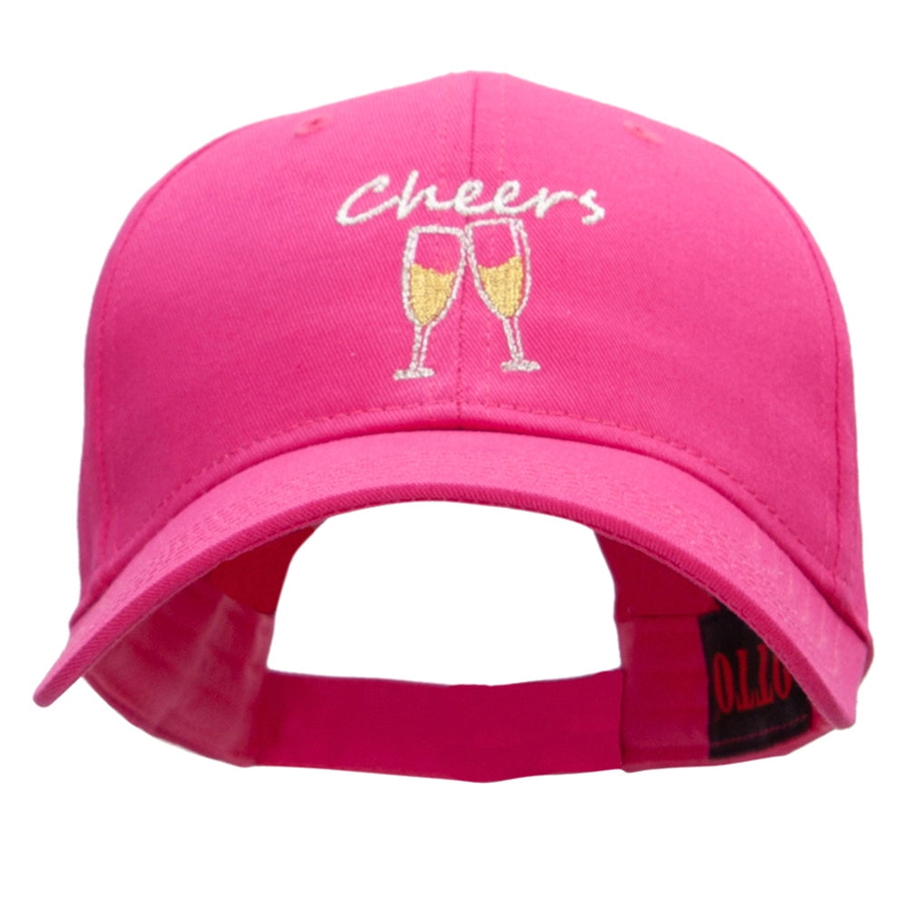Sparkly Cheers Embroidered Solid Cotton Twill Low Profile Strap Cap ...