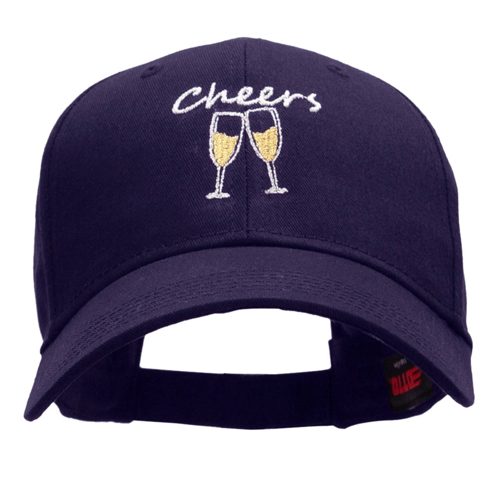 Sparkly Cheers Embroidered Solid Cotton Twill Low Profile Strap Cap ...