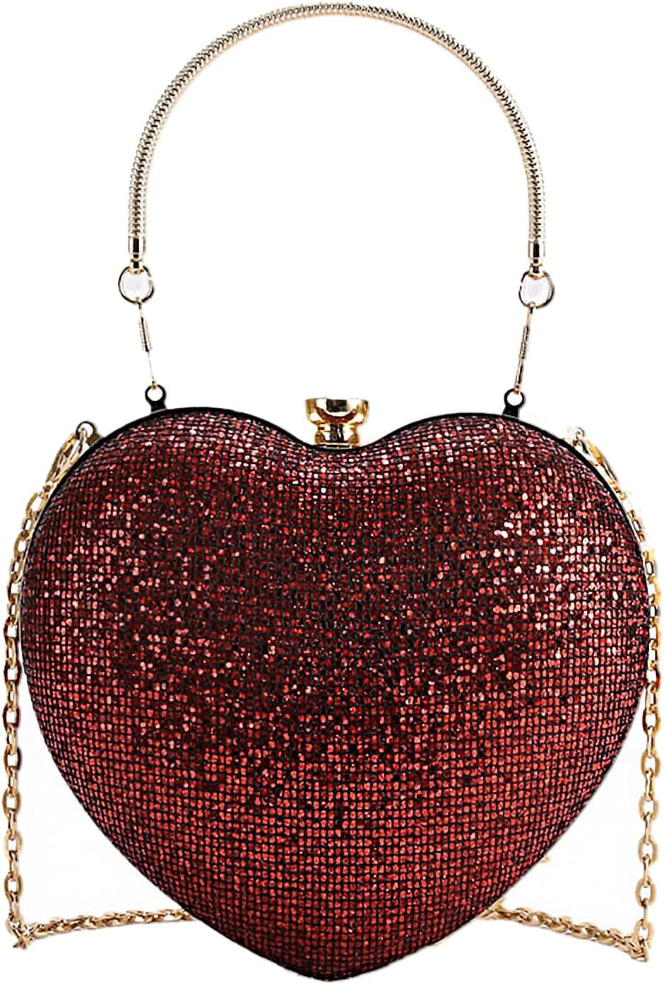 Sparkly Clutch Purses for Women Formal Clutch, Heart Shape Evening Bag ...